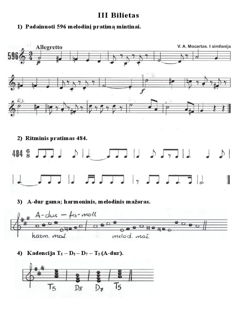 III Bilietas | PDF