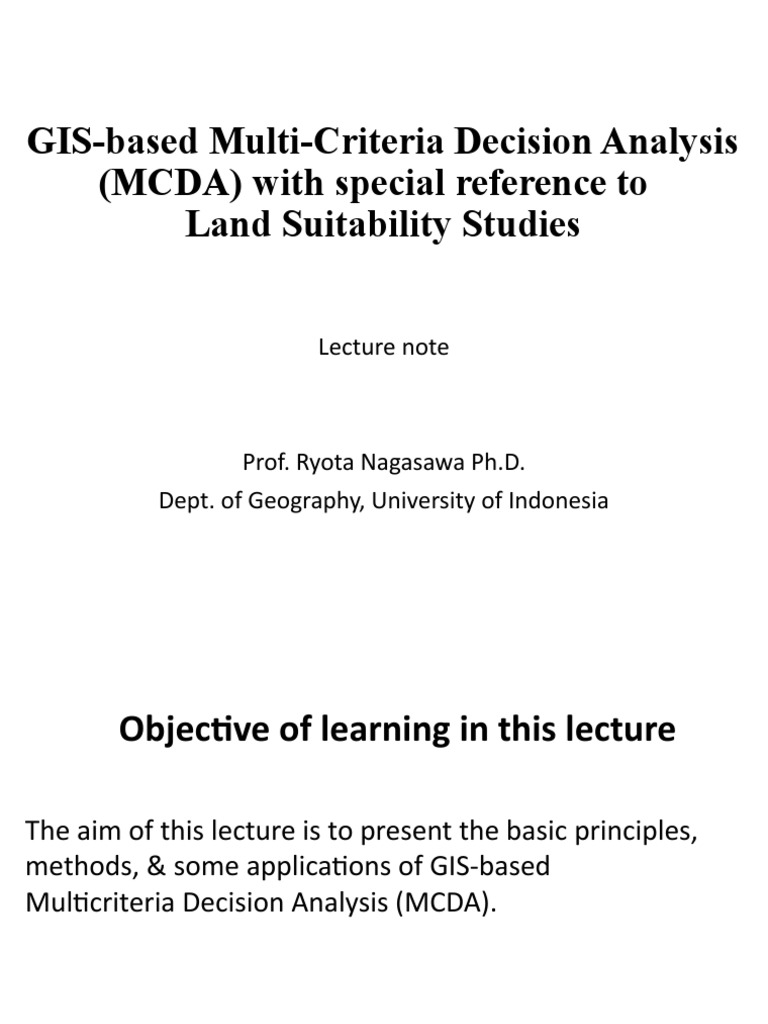 GIS-based Multi-Criteria Decision Analysis | PDF | Geographic Information System | Decision Making