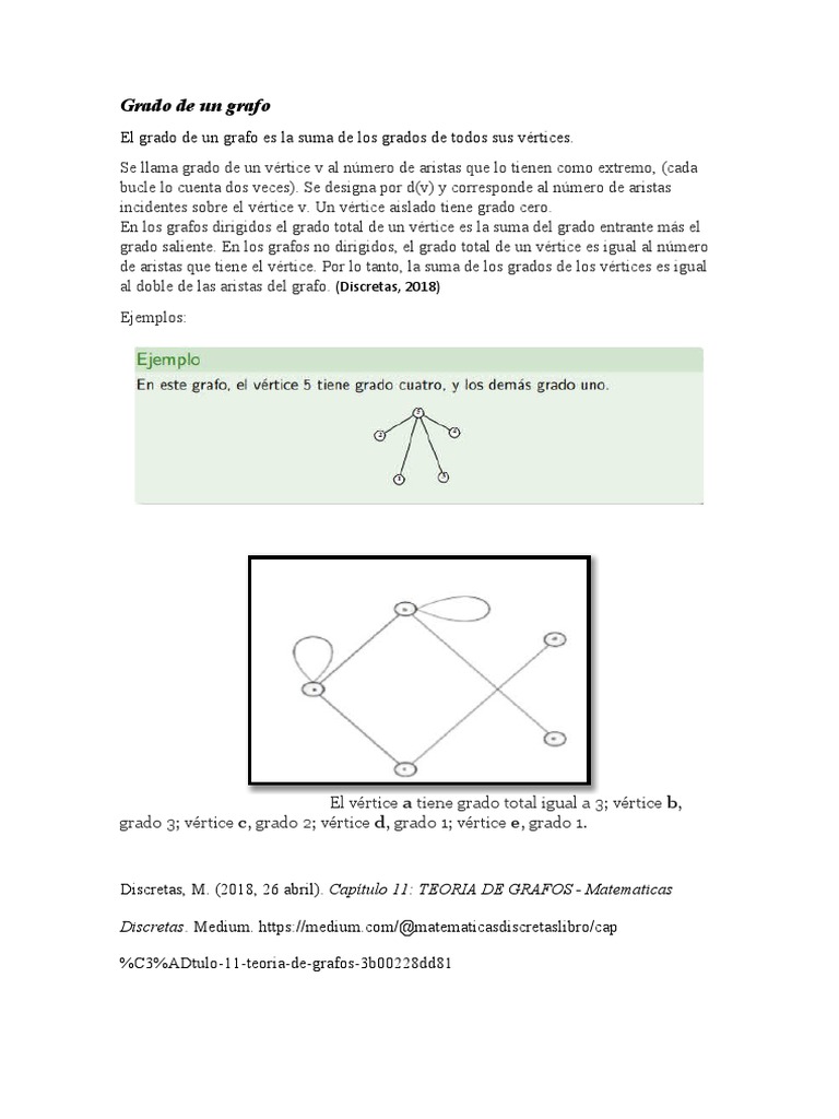 Grado de Un Grafo | PDF