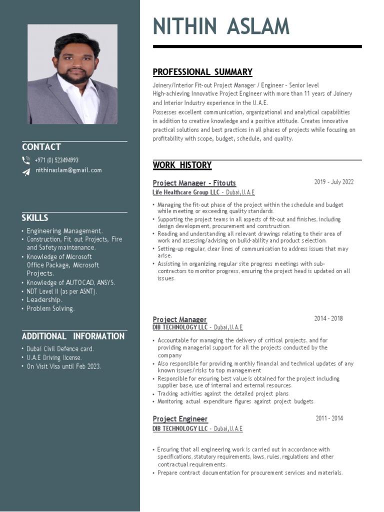 Nithin Aslam CV | Download Free PDF | Pump | Water Treatment