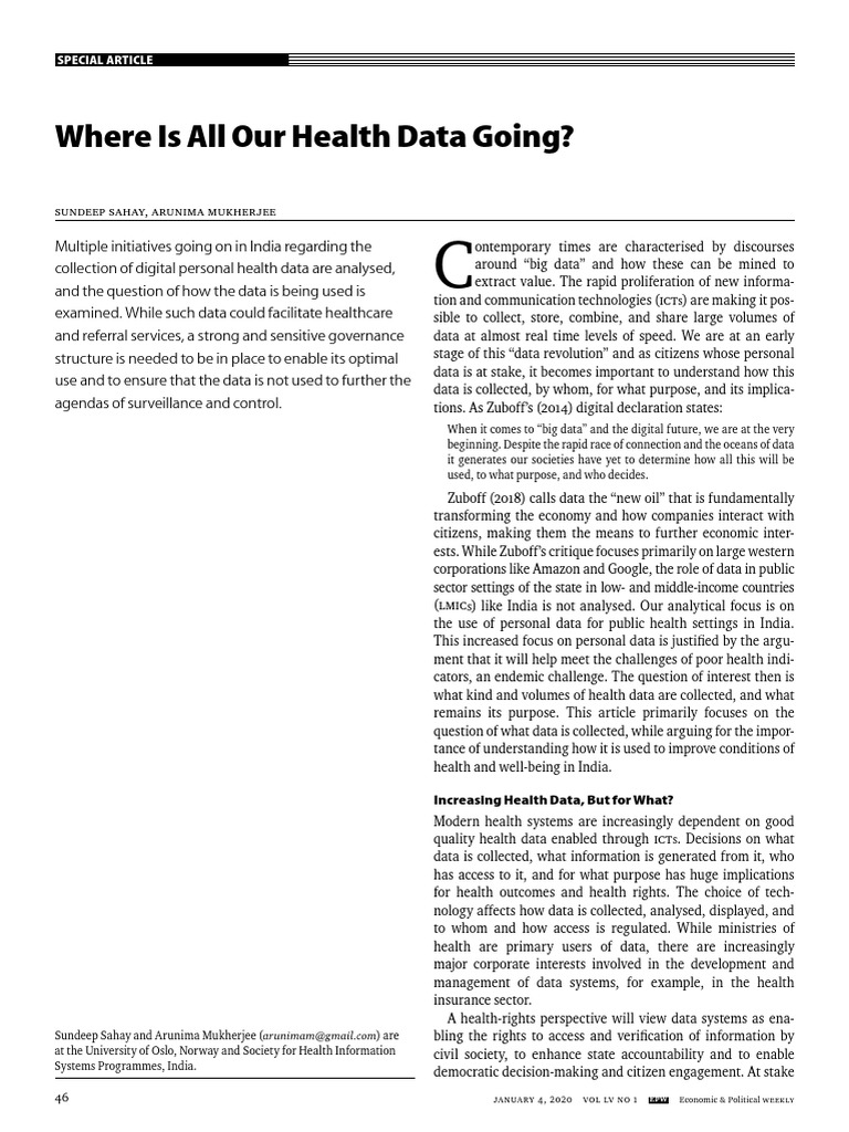 15 - Where Is All Our Health Data Going | PDF | Health Care | Non ...