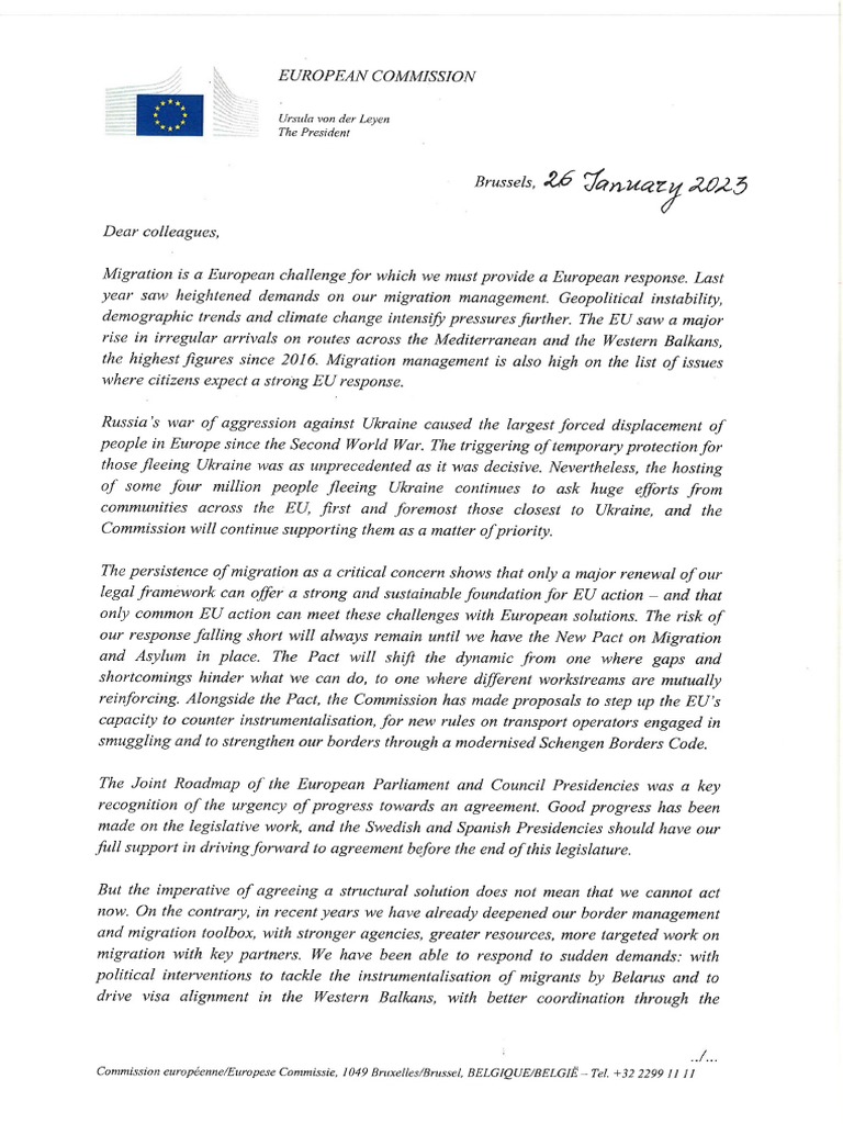 Letter On Migration | PDF