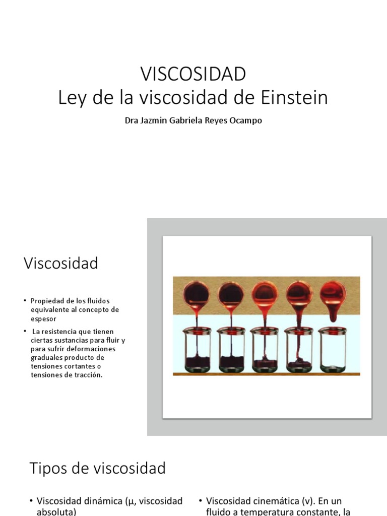 Ley Einstein-Stokes | PDF | Viscosidad | Fricción
