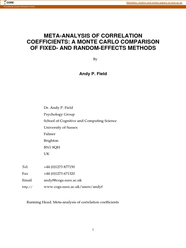 Meta Analysis Steps | PDF | Effect Size | Meta Analysis