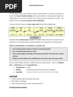 Decimals 1 Rounding Estimation | PDF | Rounding | Numbers
