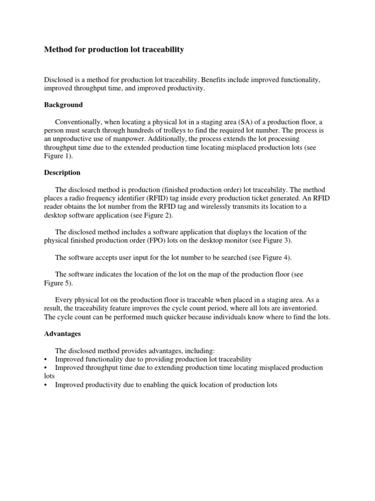 RFID-Based Production Lot Traceability | PDF
