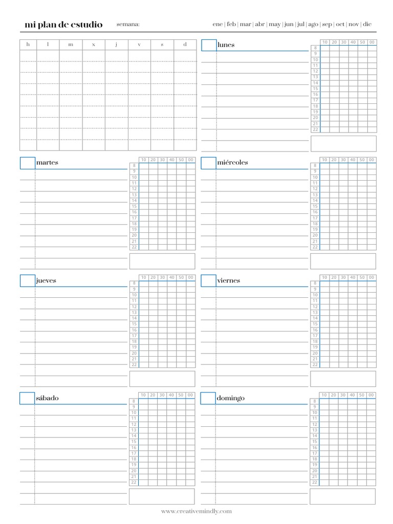 Planificador de Estudio Vertical cm-2 | PDF