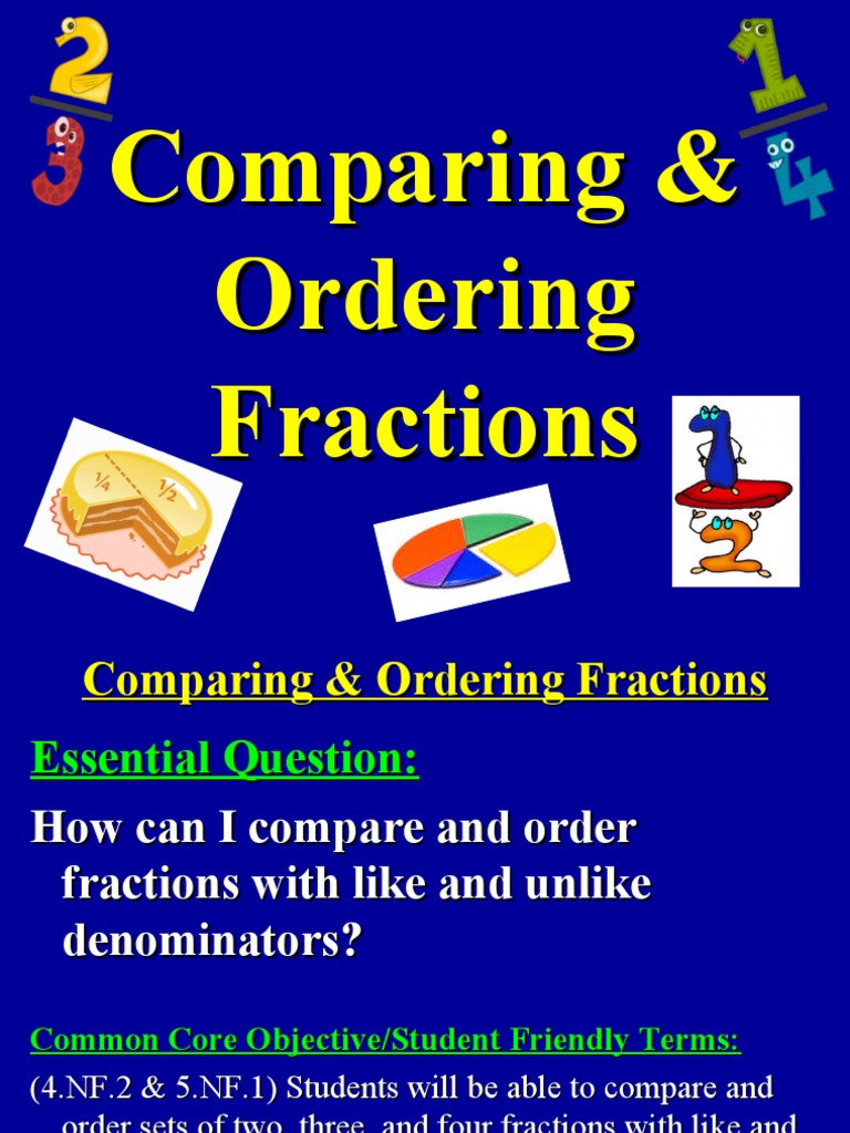 COMPARING Fraction | PDF | Odds | Mathematics