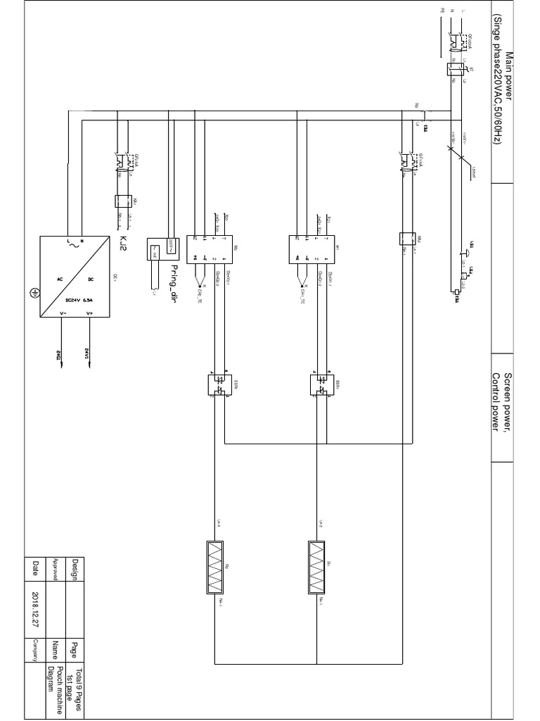 Mini Doy Bag Machine-El Diagrama Eléctrico Y Diagrama Neumático | PDF ...