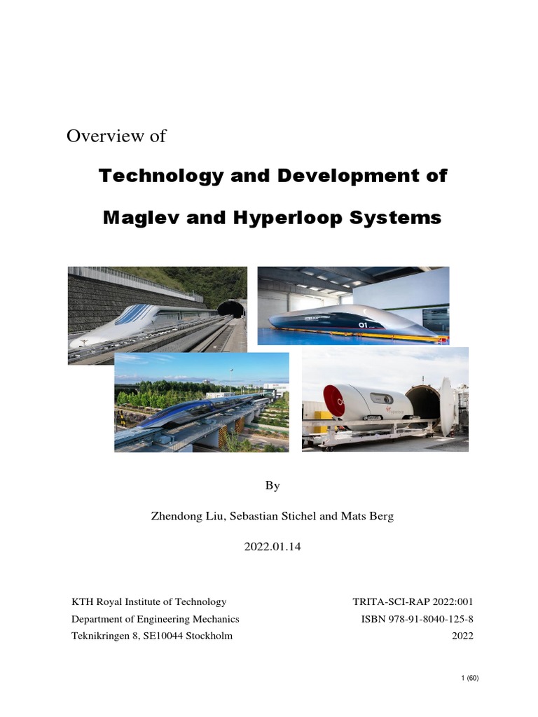 Overview of Maglev and Hyperloop Technology Development | PDF ...