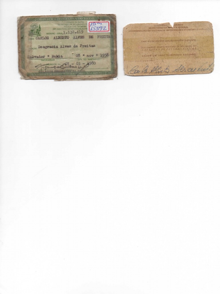 Carlos Alberto Alver RG e CPF 2 | PDF