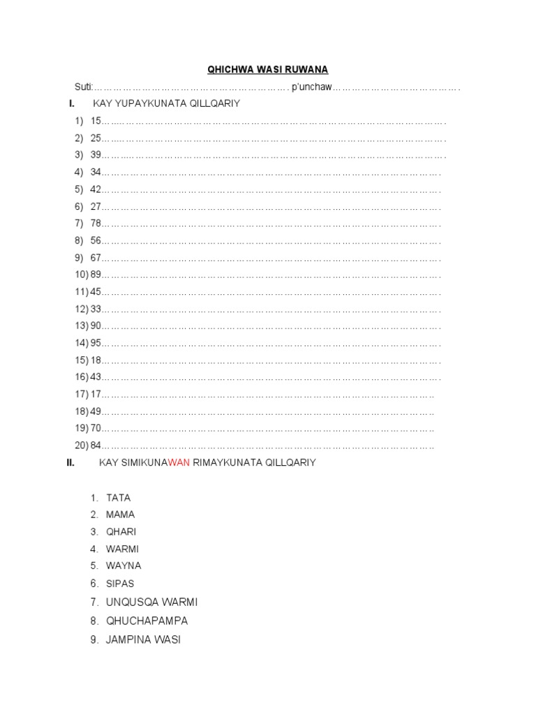 Qhichwa Wasi Ruwana | PDF | Ajedrez