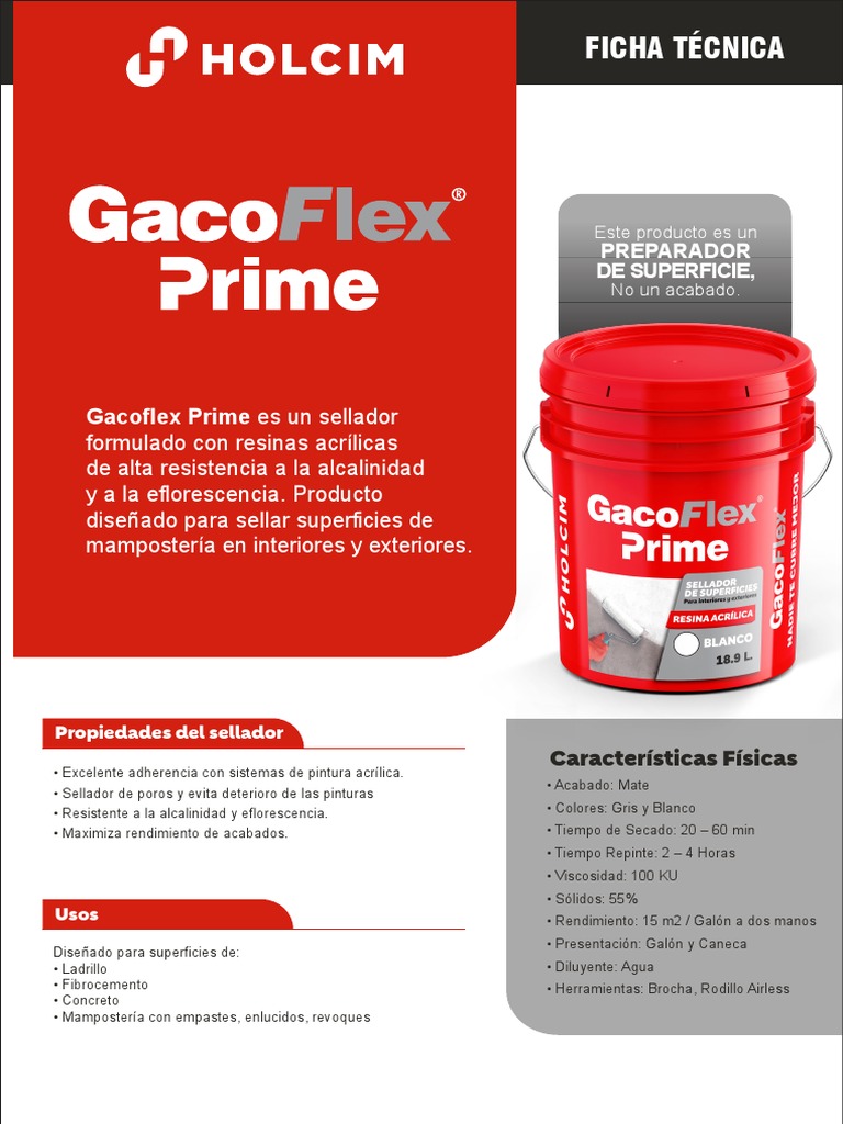 Ficha Tecnica Gacoflex Primer | PDF | Pintar | Materiales