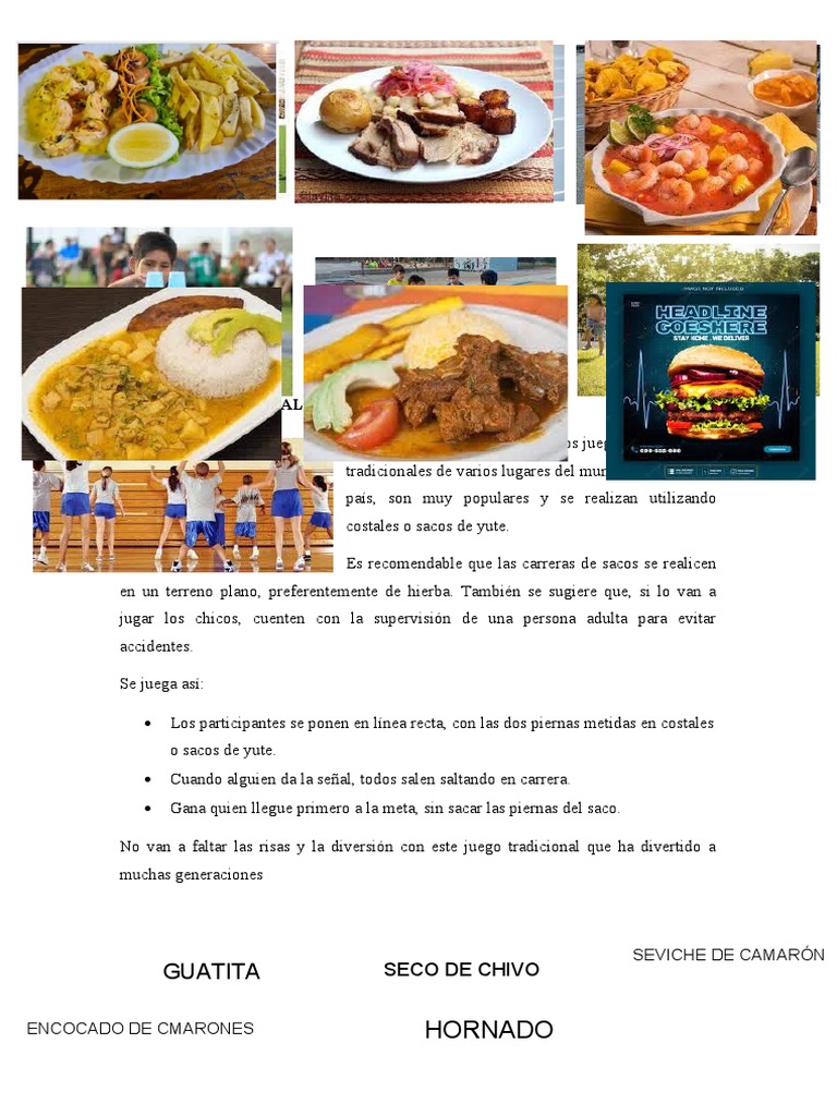 Juego Tradicional y Platos Tipicos | PDF