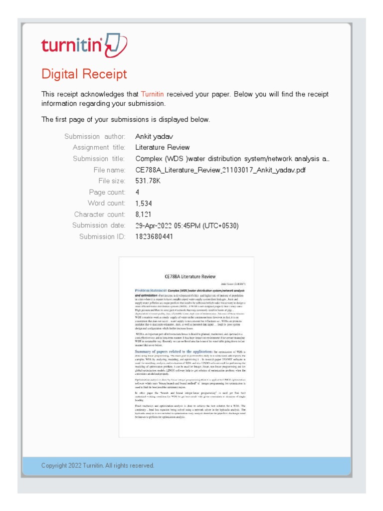 CE788A - Literature Review - Ankit Yadav - 21103017 - Receipt - Complex ...