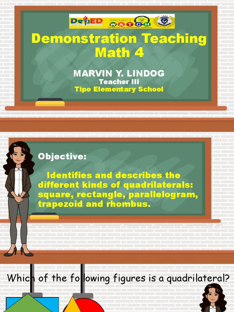 Identifying and Describe The Different Kinds of Quadrilaterals | PDF | Rectangle | Elementary ...