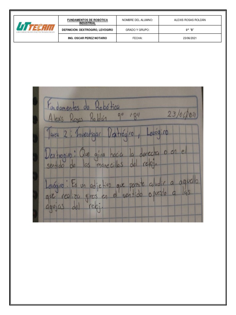 Tarea 2 - Dextrógiro y Levógiro | PDF