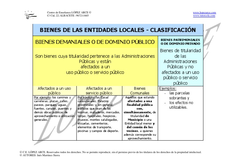 Tema 06 Específico - Apuntes 02 - Esquema Clasificación Bienes ...