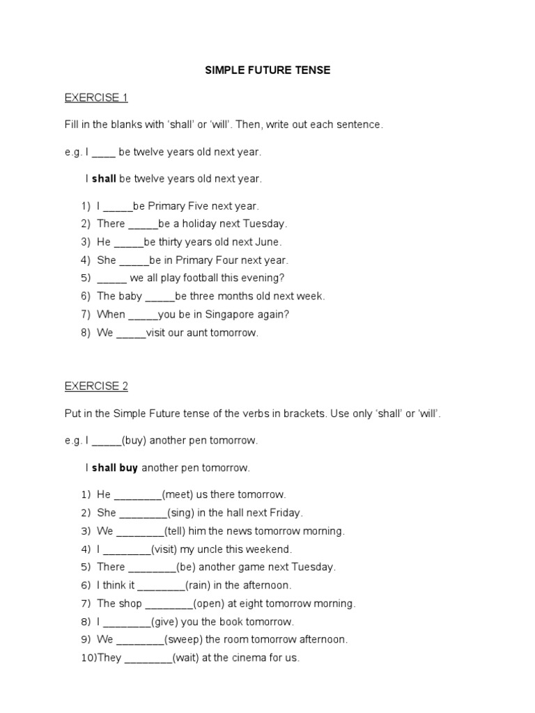 Simple Future Tense (QST) | PDF | Grammatical Tense | Linguistics