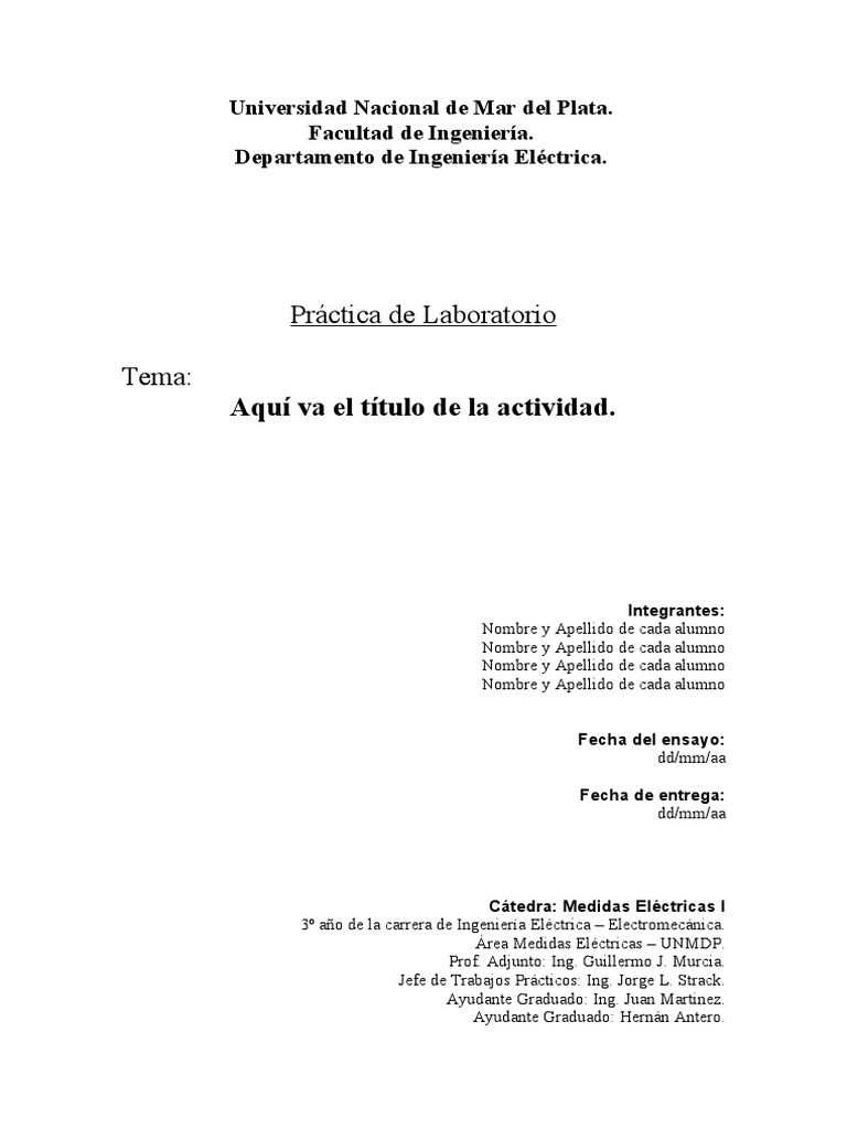 Contenido TPL | PDF | Laboratorios | Ensayos
