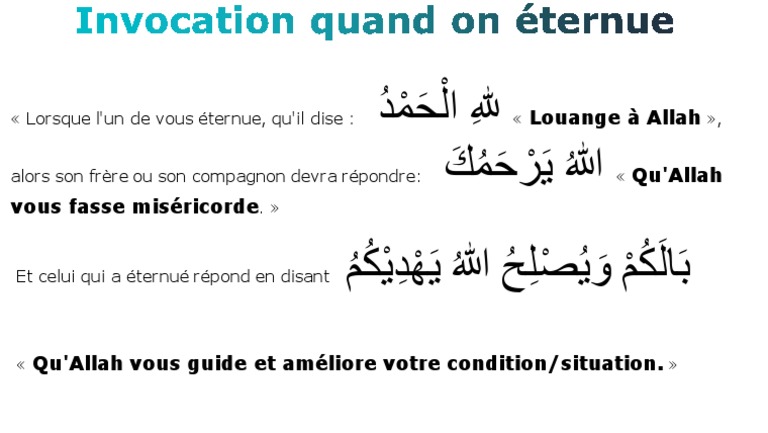 Invocation Quand On Éternue | PDF