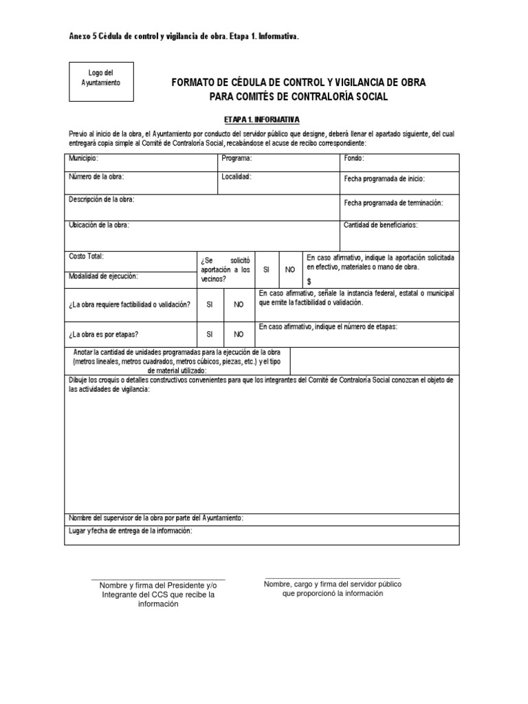 Formato Control y Vigilancia | PDF