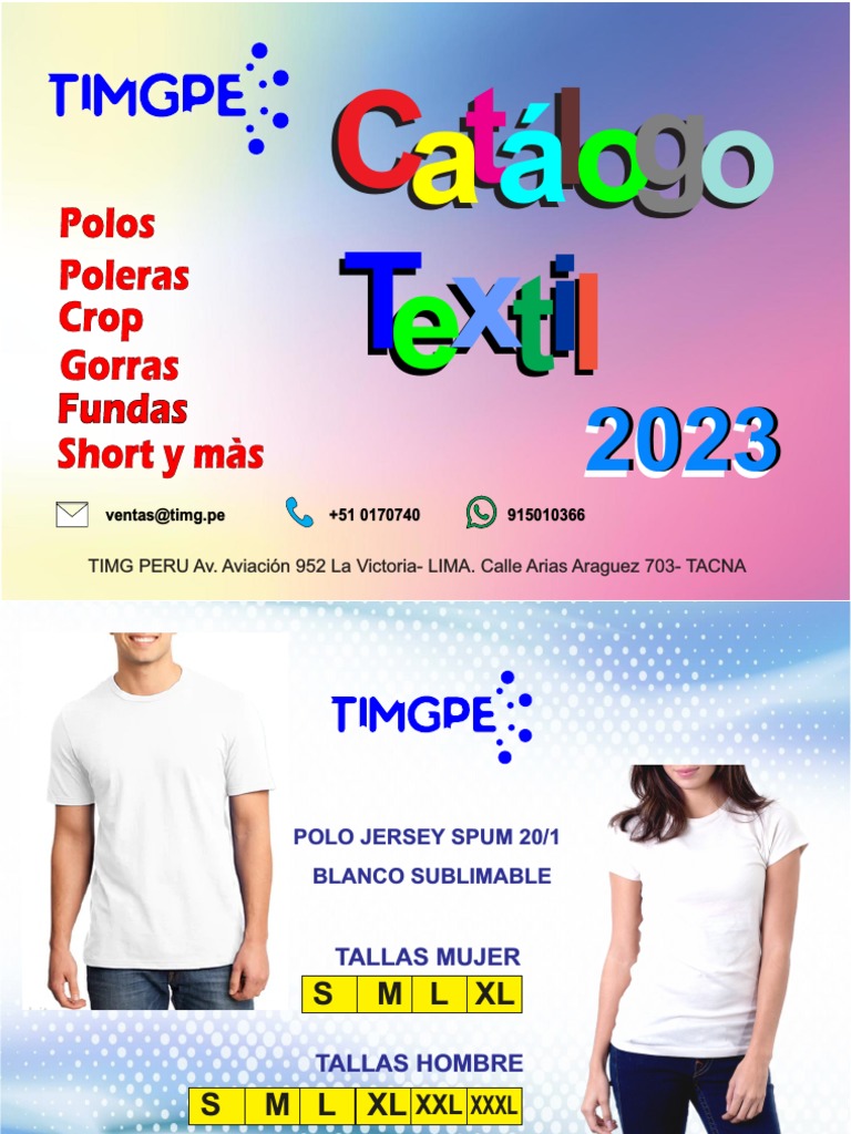 Catalogo Textil Timg 2023 | PDF
