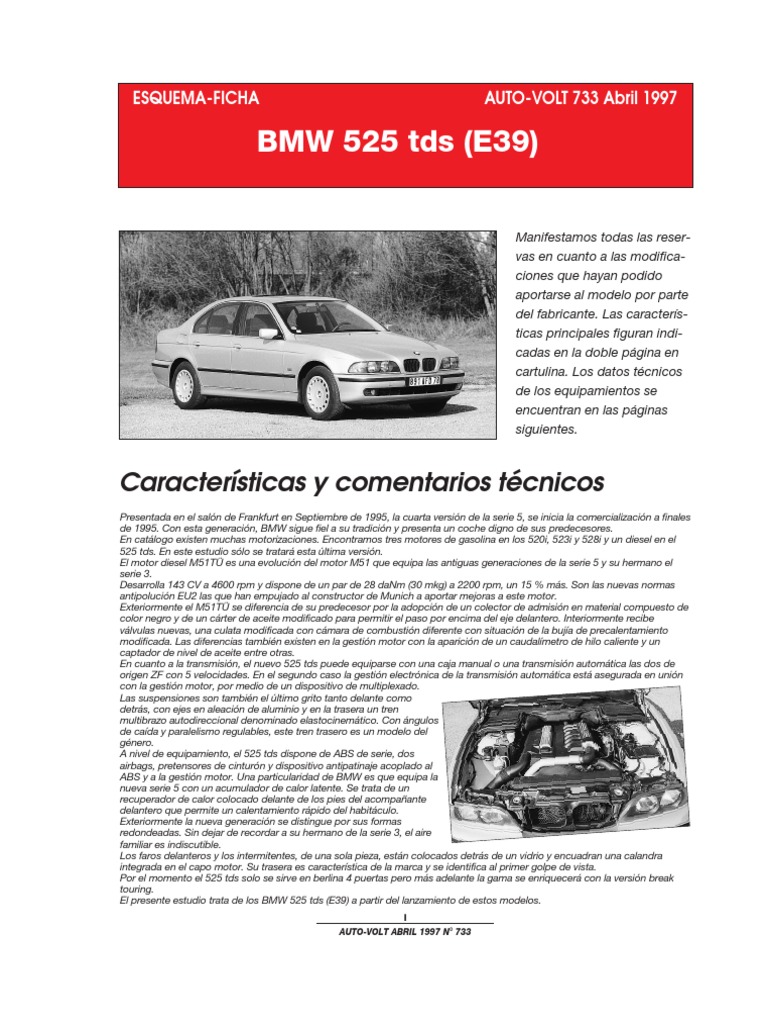 Manual Taller BMW E39 | PDF | Inyección de combustible | Acelerador