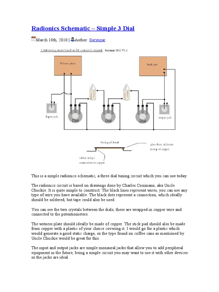 Radionics Schematic Cosimano | PDF | Manufactured Goods | Electrical ...