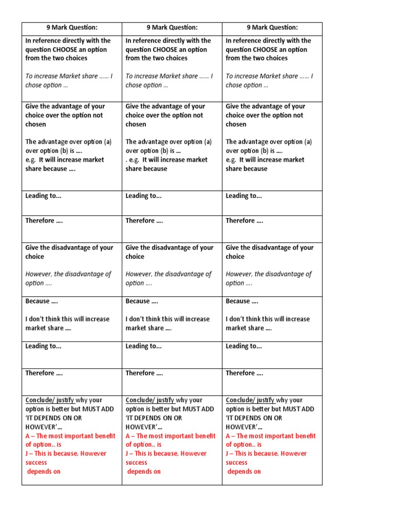 9 Mark Structure Strip | PDF