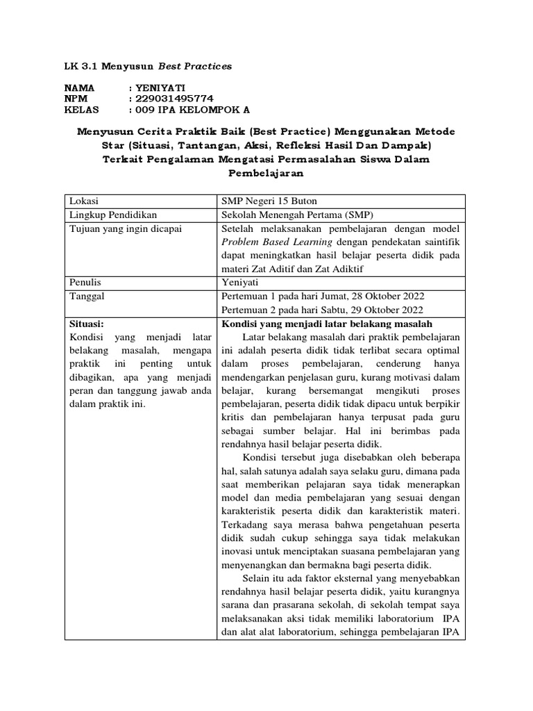 Menyusun Best Practices | PDF