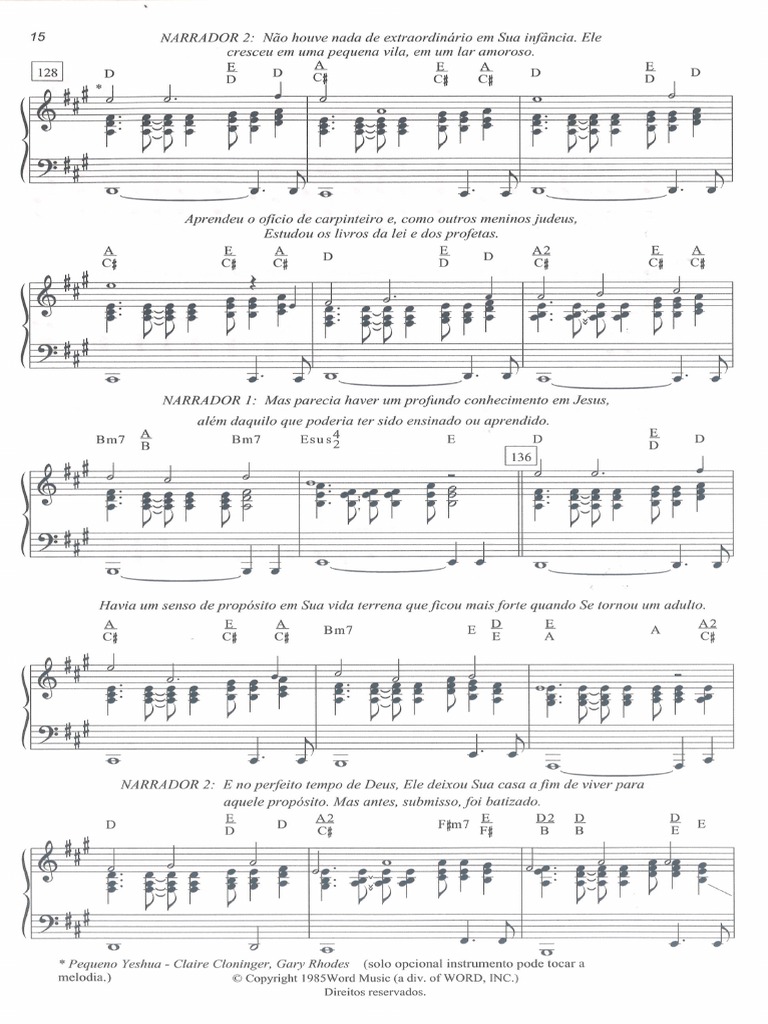 Partitura Cantata Vivo Esta - Pag - (15) - 01 - Seu Grande Amor | PDF