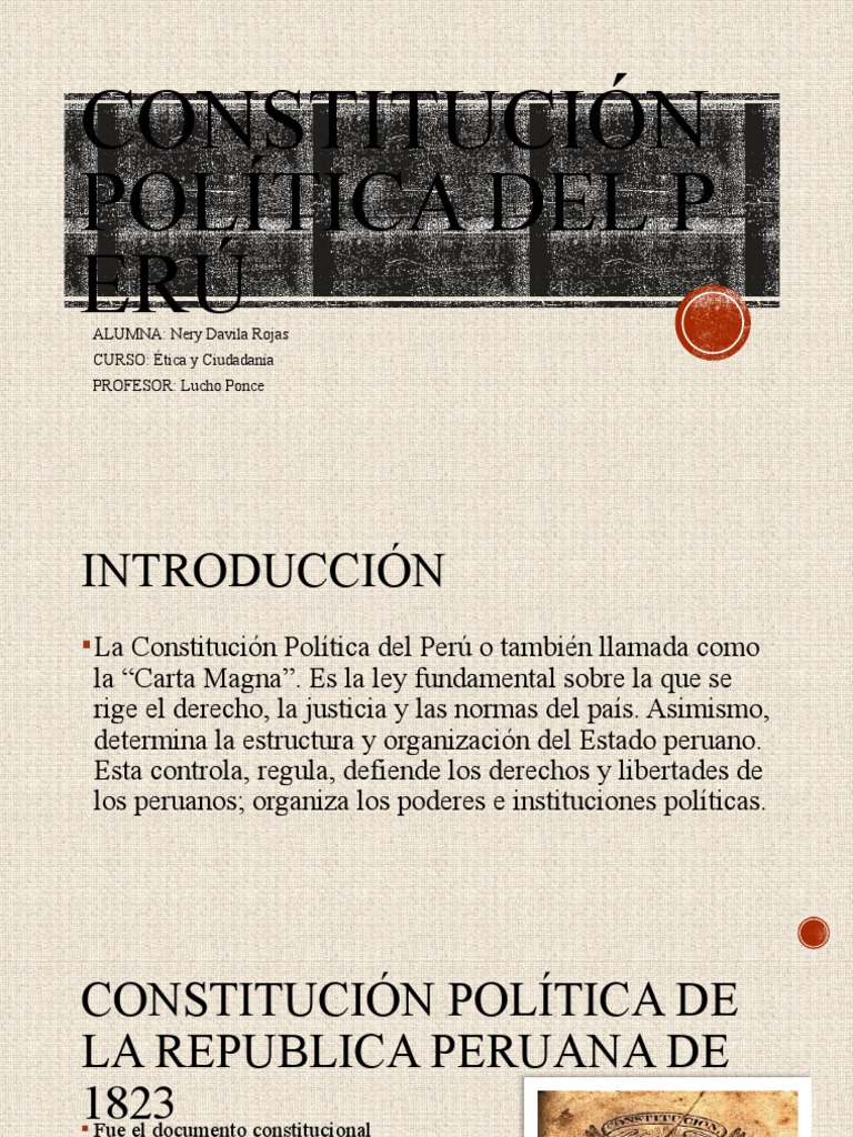 Constitución Política Del Perú P.a.1 | PDF | Gobierno | Perú
