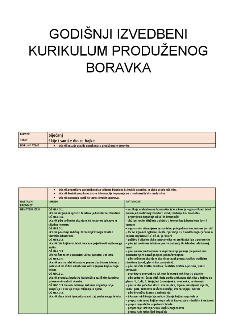 GIK Produženi Boravak 3. Razred | PDF