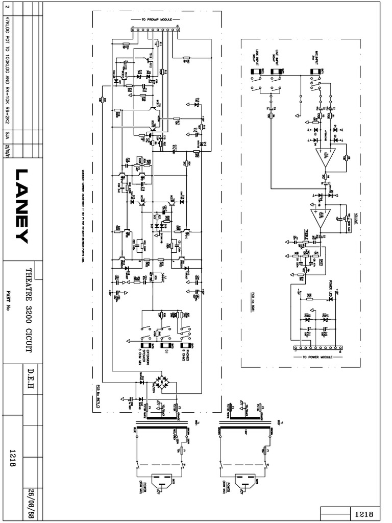 Laney Schematics Th3200P - 1218 | PDF