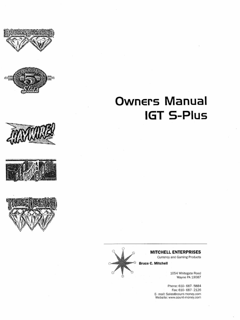 Owners Manual IGT S-Plus Manual | PDF