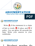 Types of Claim - Activity Sheet | PDF | Educational Technology | Learning