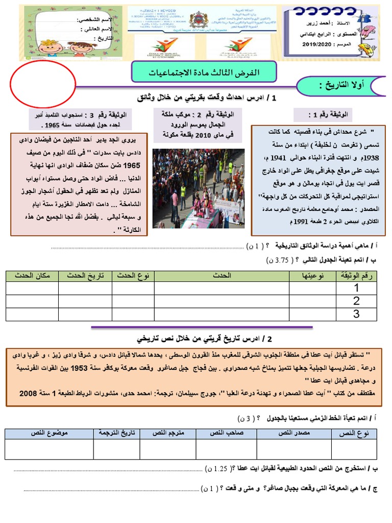 CC1 S2 His-Geographie2 4AEP | PDF
