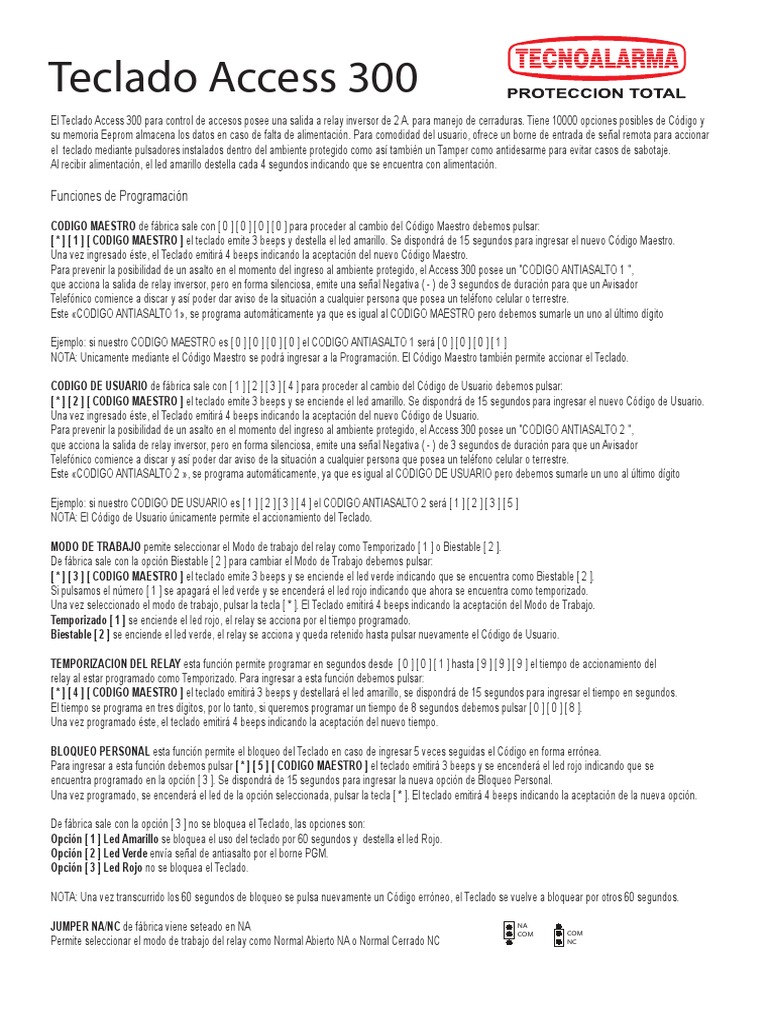 Teclado Access 300 7-10-2010 | PDF | Teclado | Diodo emisor de luz