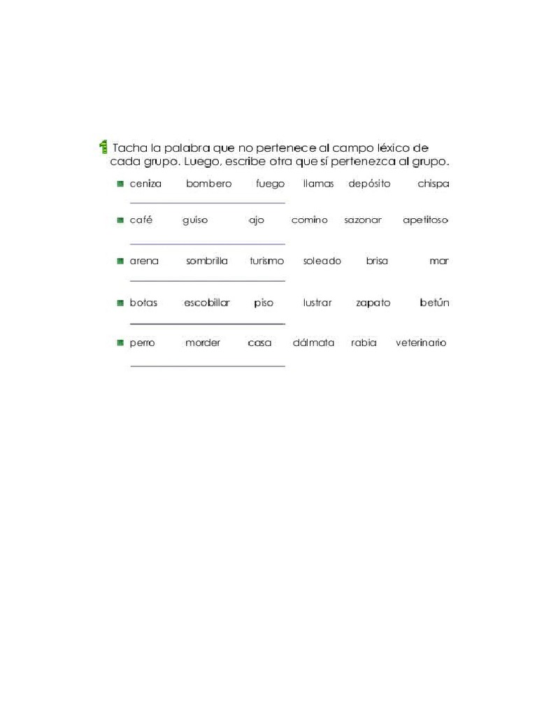 Campos Léxicos | PDF