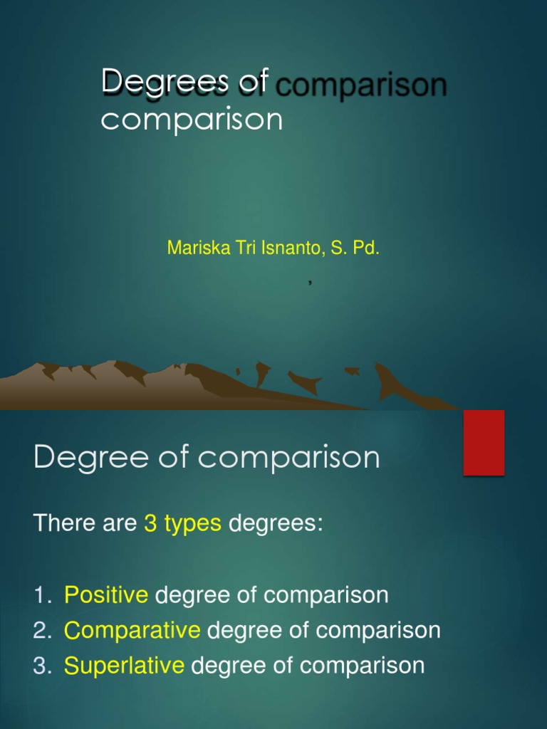11 Degree Comparison Kejarid | PDF
