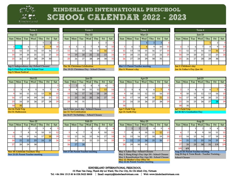 School Calendar 2022 2023 | PDF | Public Holiday | Observances