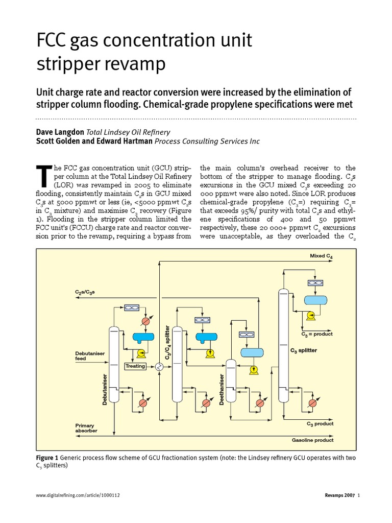 Langdon e Hartman (2007) - FCC Gas Concentration Unit Stripper Revamp | PDF