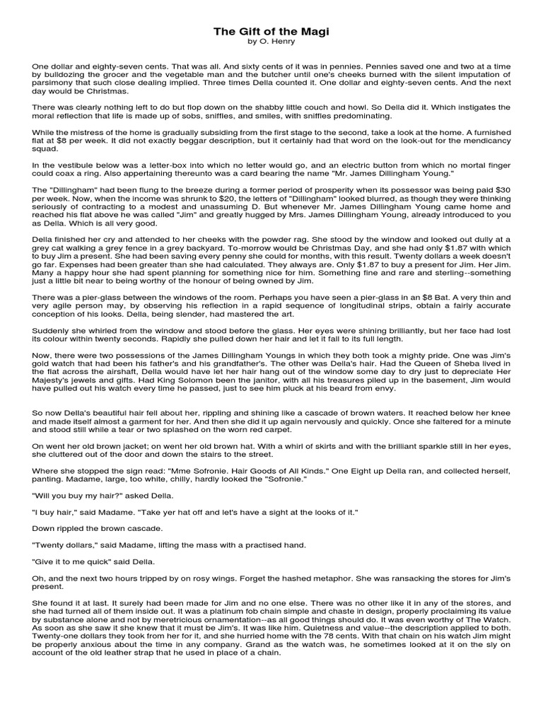 The Gift of The Magi | PDF