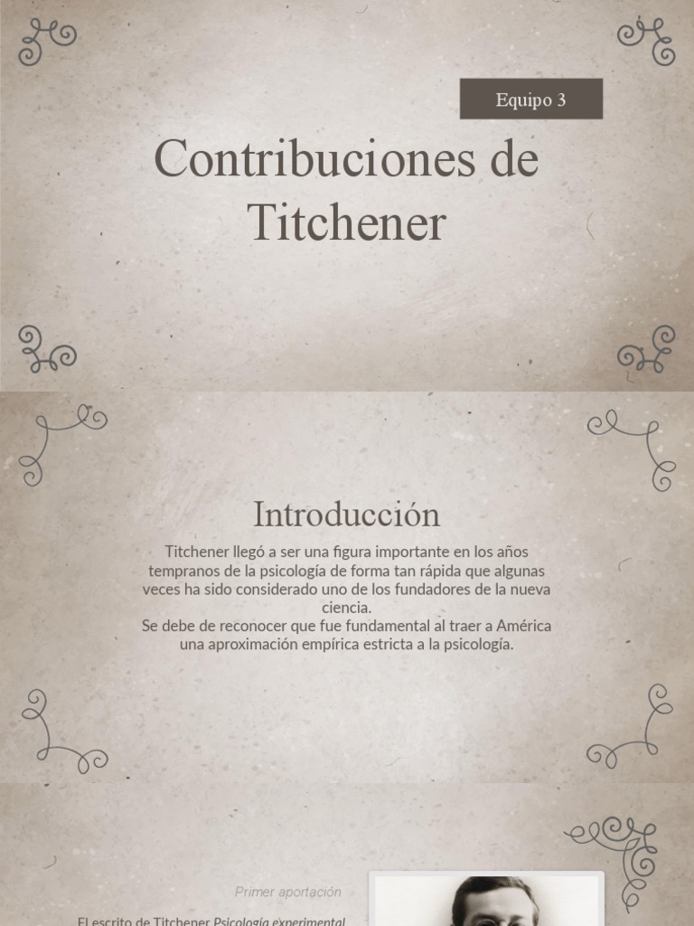 Aportaciones de Titchener a la Psicología | PDF | Sicología | Science