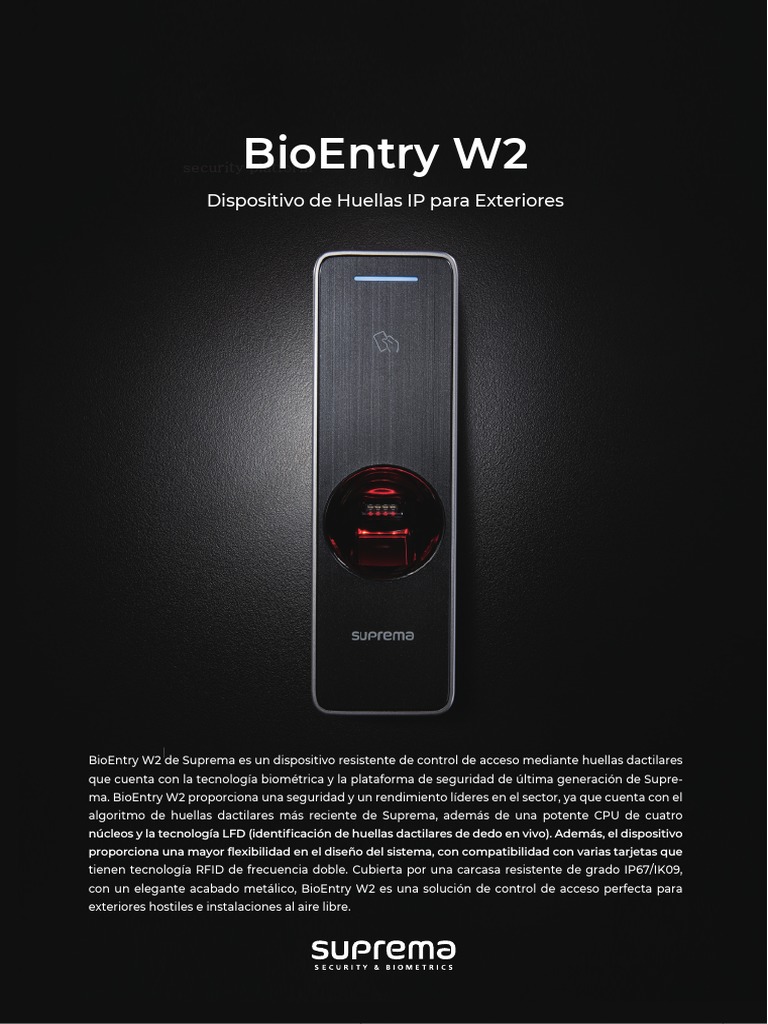 Bioentry w2 Es Rev01 | PDF | Identificación de frecuencia de radio ...