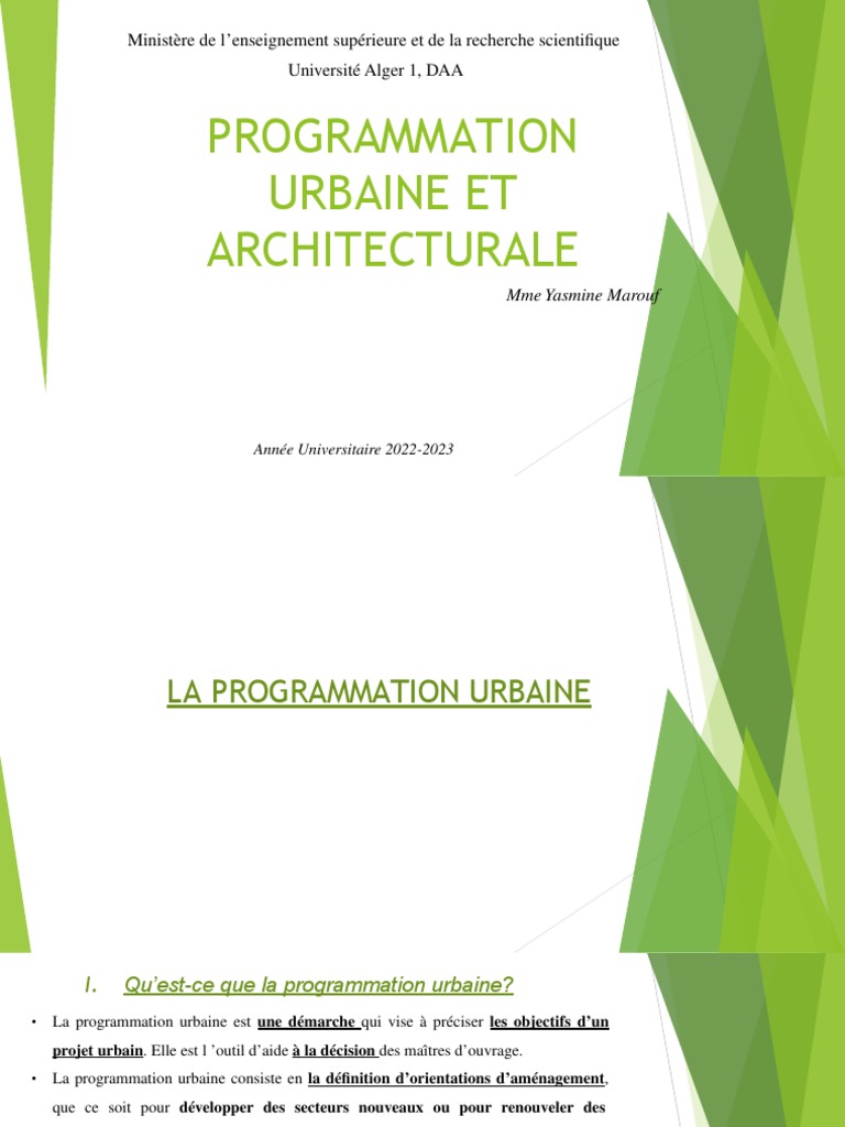 Cours 1 PUA | PDF | Renouvellement urbain