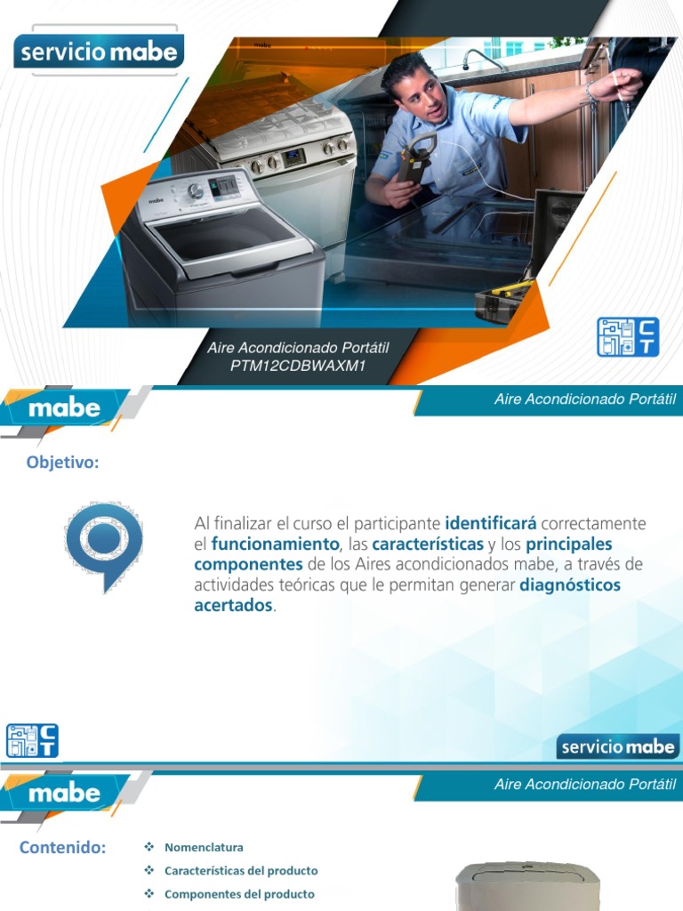 Aire Acondionado Portatil Mabe | PDF | Aire acondicionado | voltaje
