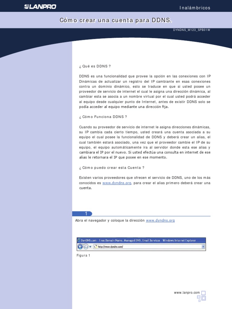 DYNDNS - M123 - SPB01W - Crear Cuenta para Ddns | PDF | Dirección IP | Internet