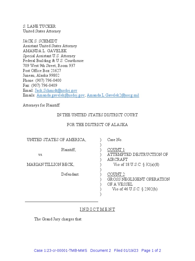 Marian Beck Indictment | PDF | Grand Jury | Law